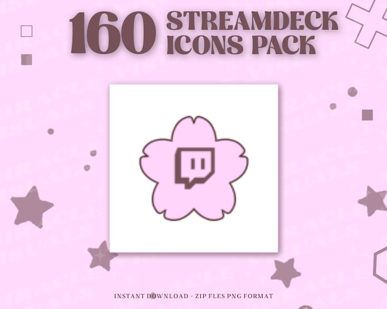 Sakura Streamdeck Icon Set | 160 Sakura Icon Pack for Elgato Steamdeck | Streamers, Streaming ...