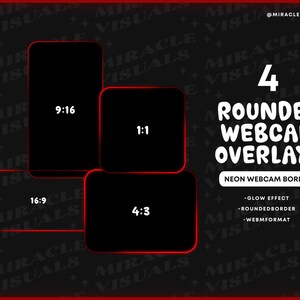 15 Animated Neon Red Webcam Overlay / Twitch Stream Border / Webcam ...