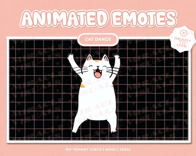 Kawaii Cat Dancing Animated Emote / Kitten / Cat Dance / Me Me Emotes ...