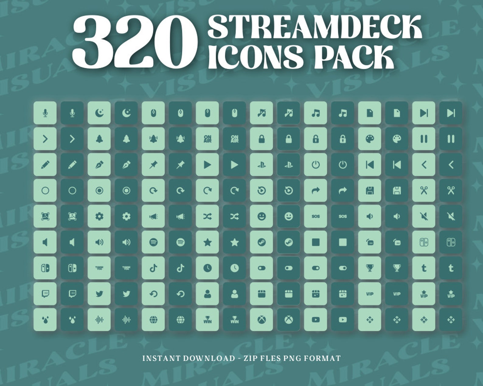 Pastel Blue Streamdeck Icon Set | 320 Pastelblue Icon Pack for Elgato ...