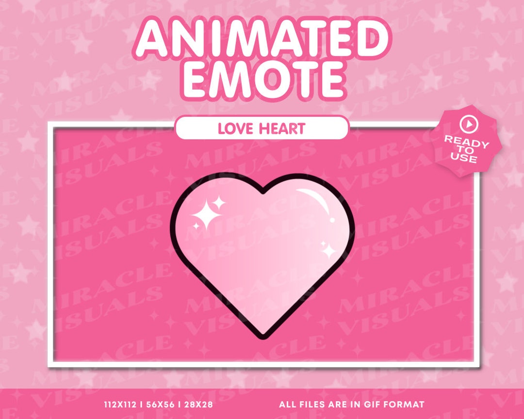 Heart Animated Twitch Emote / Heart / Pinkheart / Badge / Twitch ...