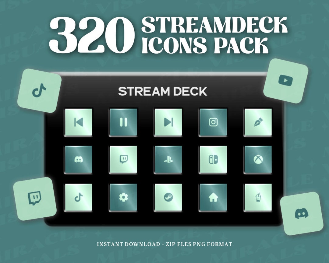 Pastel Blue Streamdeck Icon Set | 320 Pastelblue Icon Pack for Elgato ...