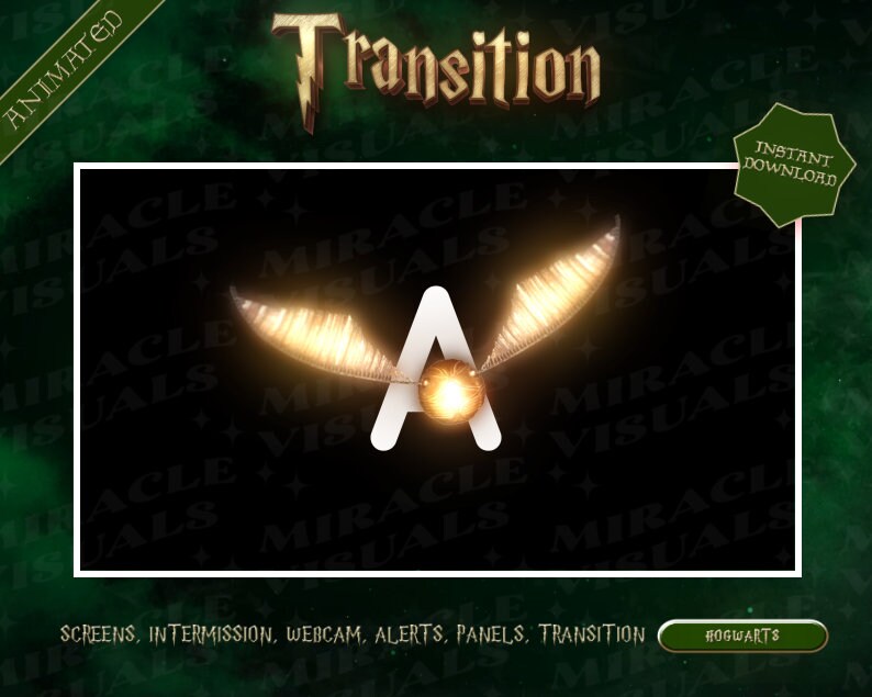 Animated Hogwarts Legacy Stream Package / Skytherin /harry - Etsy