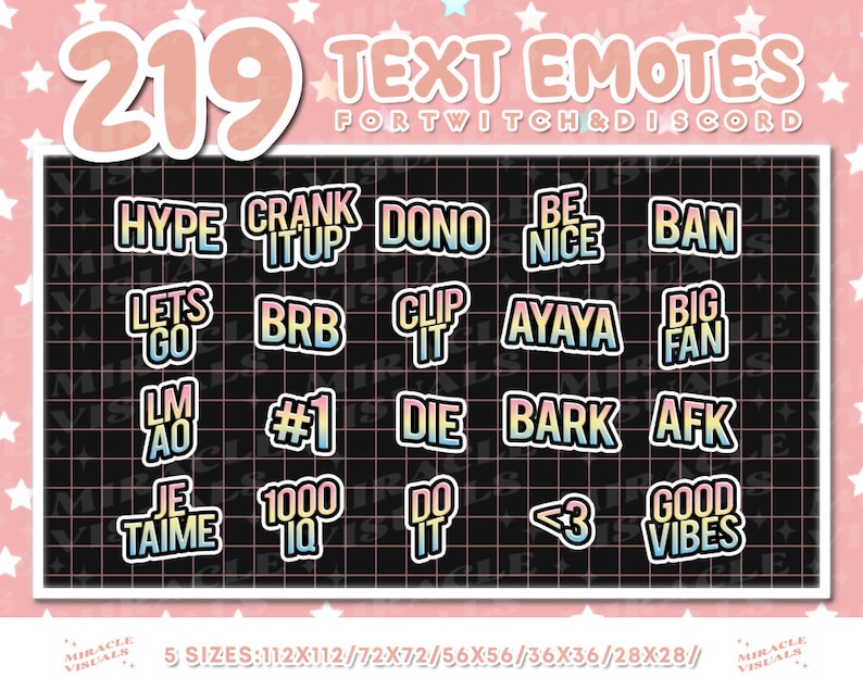 Twitch Text Emotes / Discord Emotes Bundle / Meme Emotes / - Etsy