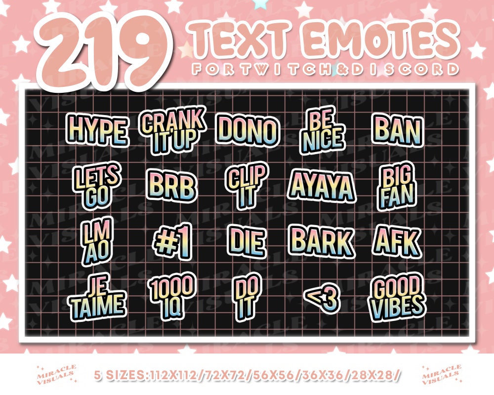 Twitch Text Emotes / Discord Emotes Bundle / Meme Emotes / - Etsy