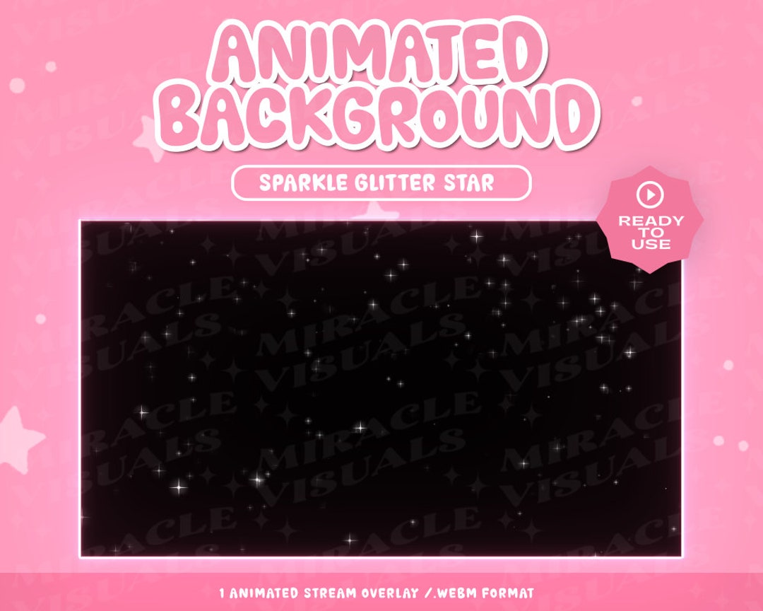 Sparkle Glitter Star Animated Loop Stream Decoration / Twitch Animated ...