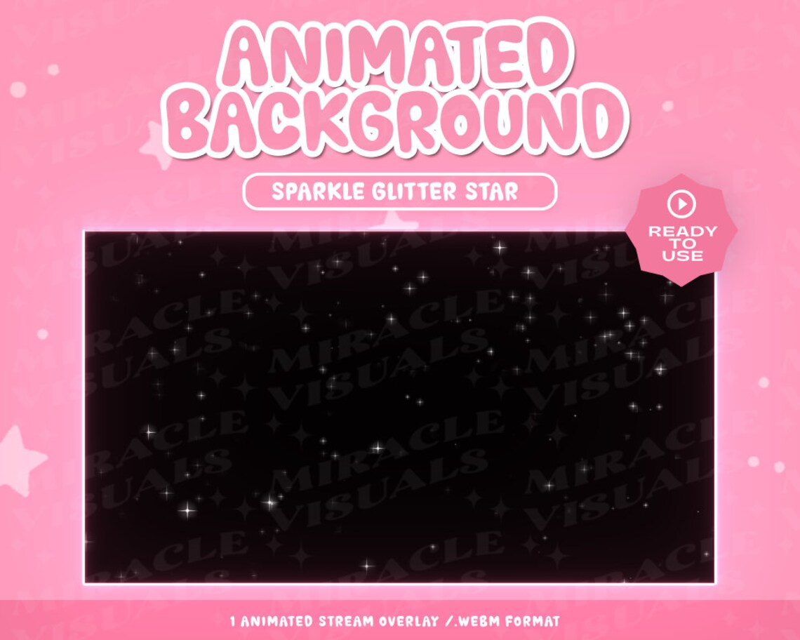Sparkle Glitter Star Animated Loop Stream Decoration / Twitch Animated ...