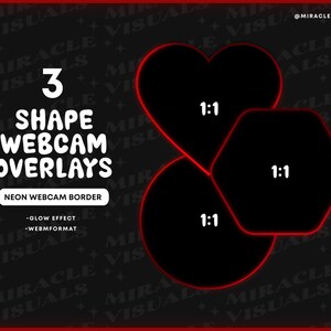 15 Animated Neon Red Webcam Overlay / Twitch Stream Border / Webcam ...