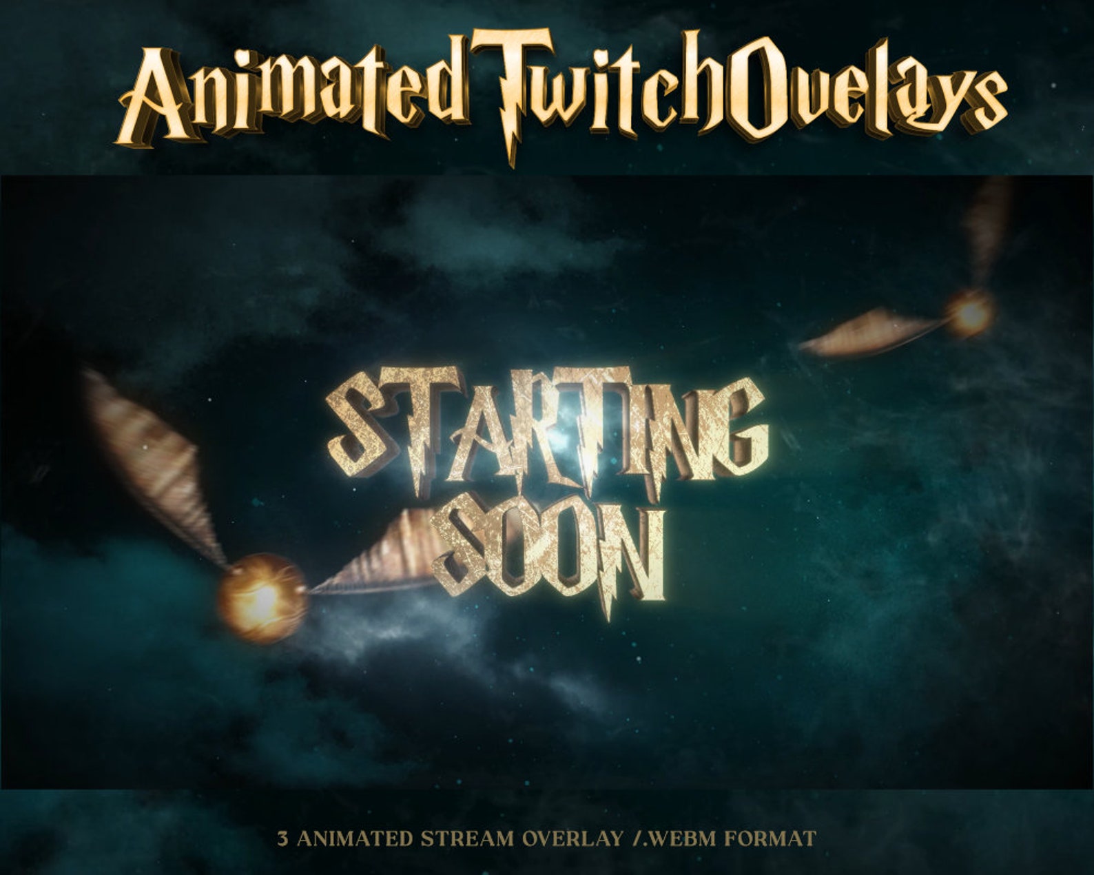 3 Animated Twitch Overlays/hogwarts Legecy Twitch/ Ravenclaw / Magic ...