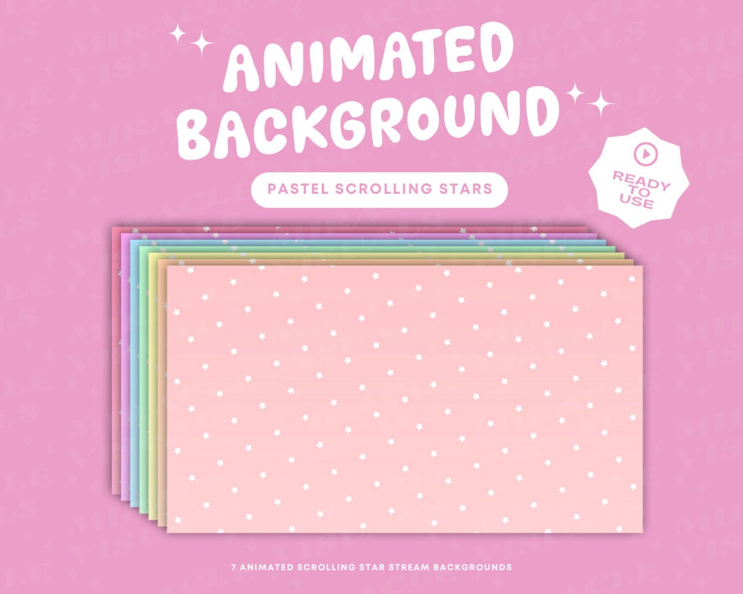 Pastel Animated Stream Background /pastel Color Theme / Kawaii /star ...