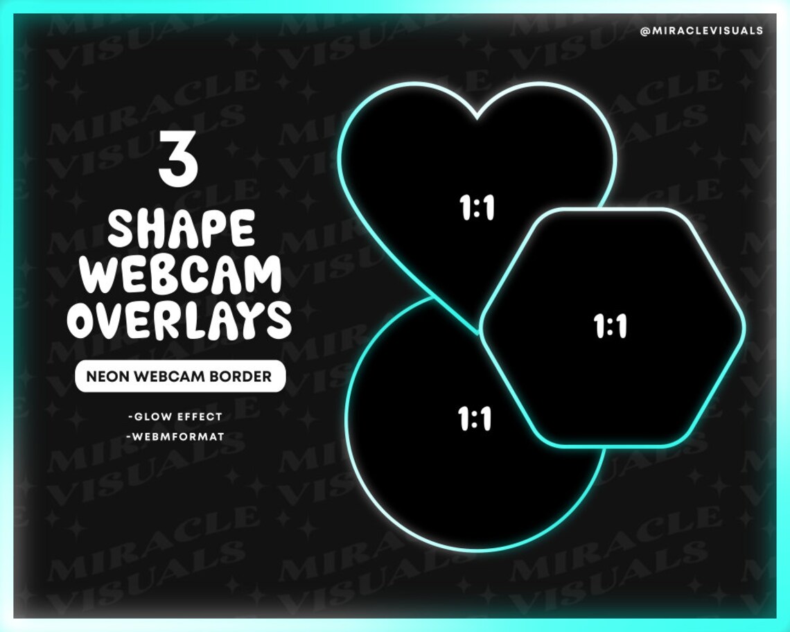 15 Animated Neon Blue Webcam Overlay / Twitch Stream Border / Webcam ...