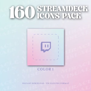 160 Pinkgradient Streamdeck Icon Set | Icon Pack for Elgato Steamdeck ...