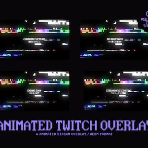 4 Animated Glitch / Sci -fi / Horror /screens for Twitch / Be Right ...