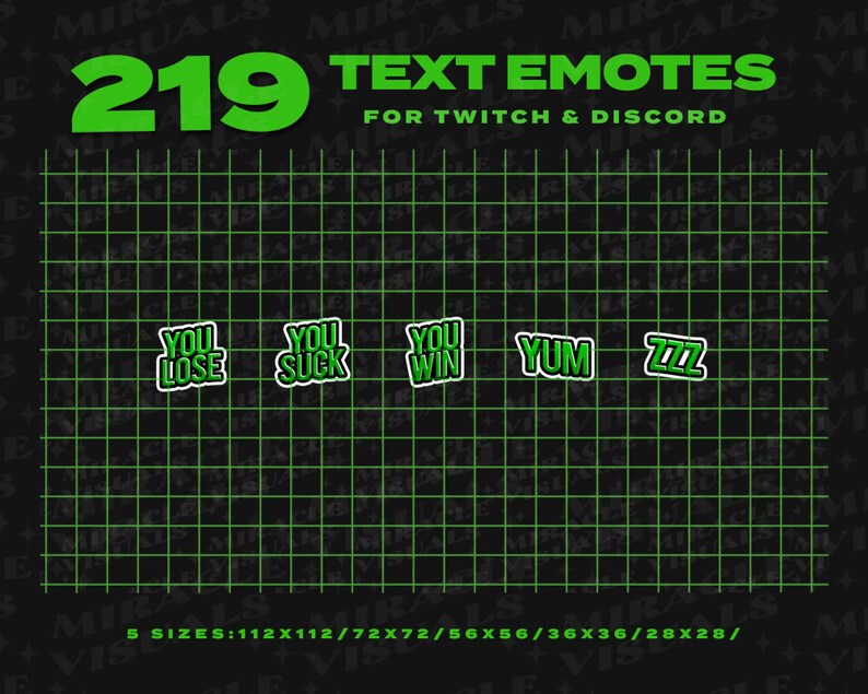 Twitch Text Green Emotes / Discord Emotes Bundle / Meme Emotes / Funny ...