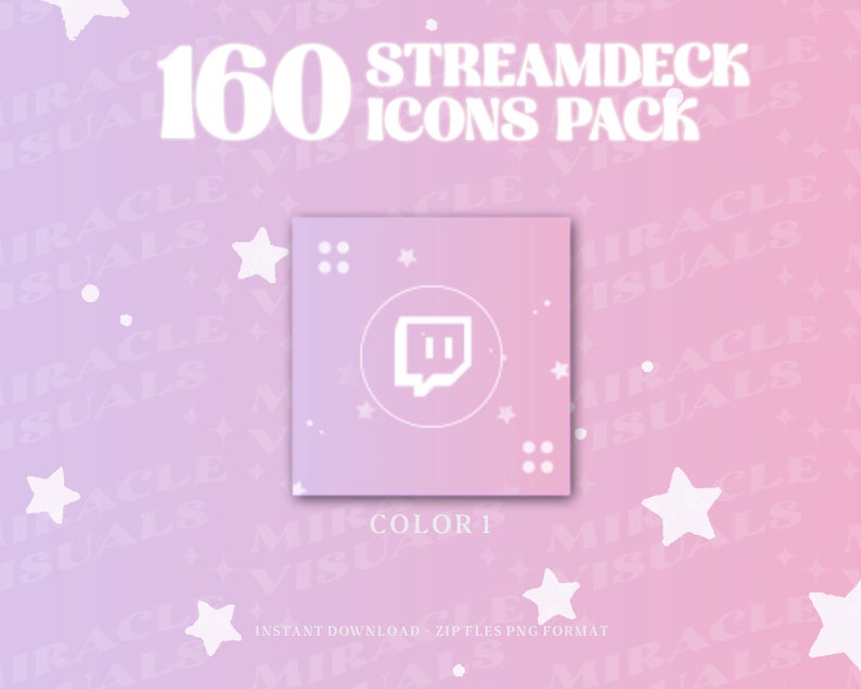160 Pinkgradient Streamdeck Icon Set | Icon Pack for Elgato Steamdeck ...