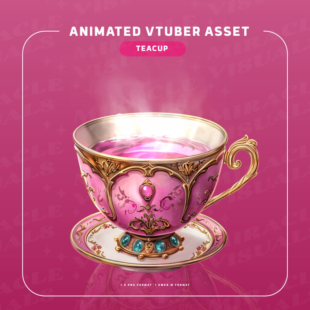 Gemtone Teacups / Vtuber Asset / Stream Decoration / Teacup / Gemstone ...