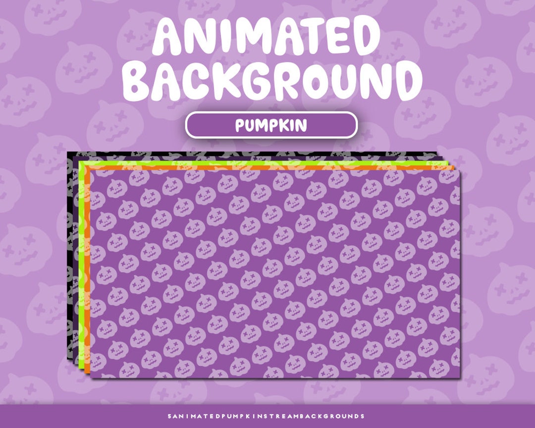Halloween Pumpkin Animated Stream Background /halloween Color Theme ...