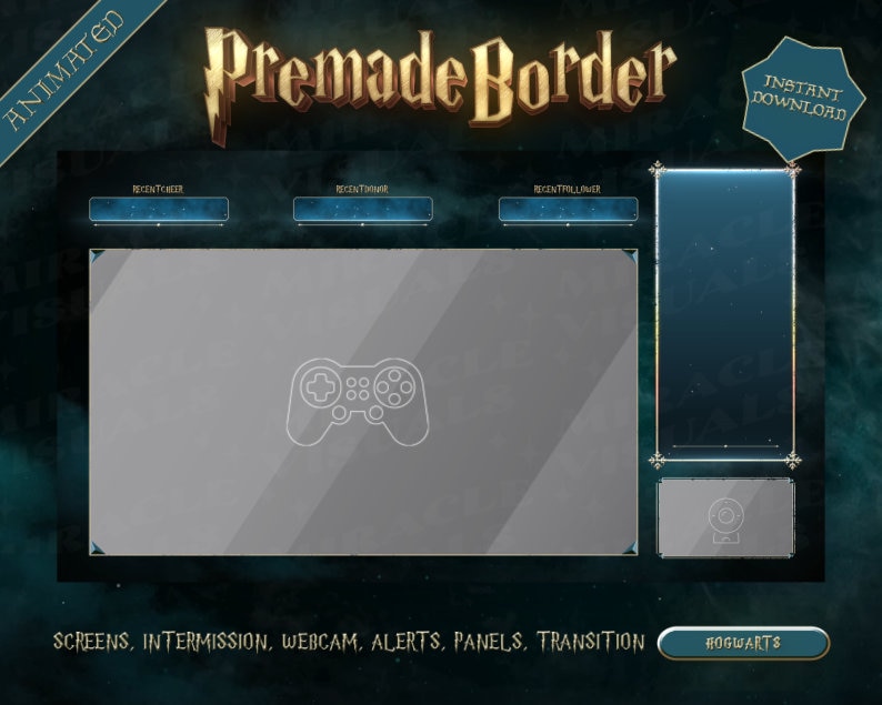 Animated Hogwarts Legacy Stream Package / Ravenclaw /harry Potte ...