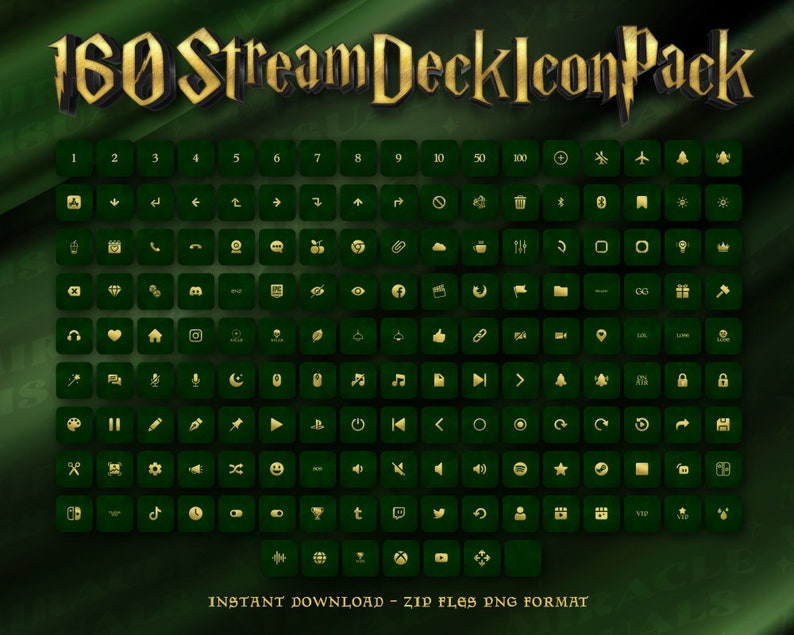 160 Slytherin Streamdeck Icon Set Slytherin Icon Pack for Elgato ...