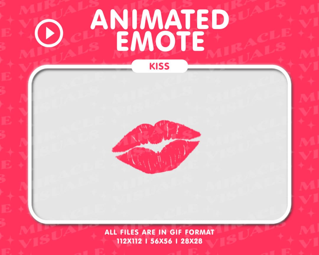Kiss Animated Twitch Emote / Kiss / Lip / Love / Twitch Animated Emote ...