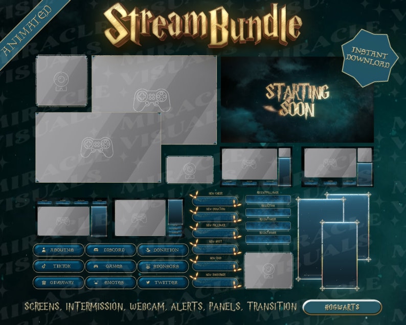 Animated Hogwarts Legacy Stream Package / Ravenclaw /harry Potte ...