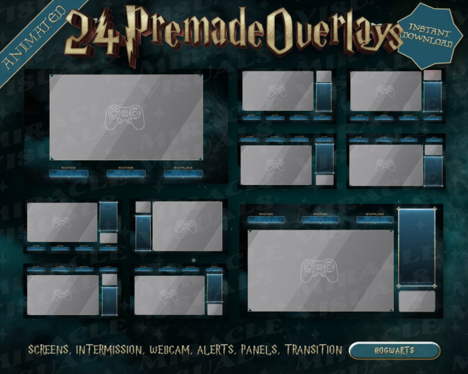 Animated Hogwarts Legacy Stream Package / Ravenclaw /harry Potte ...