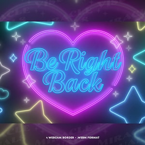 4 Neon Animated Twitch Overlay Screens / Neon / Be Right Back ...