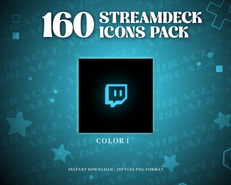 160 Neonblue Streamdeck Icon Set | 160 Neon Blue Icon Pack for Elgato ...