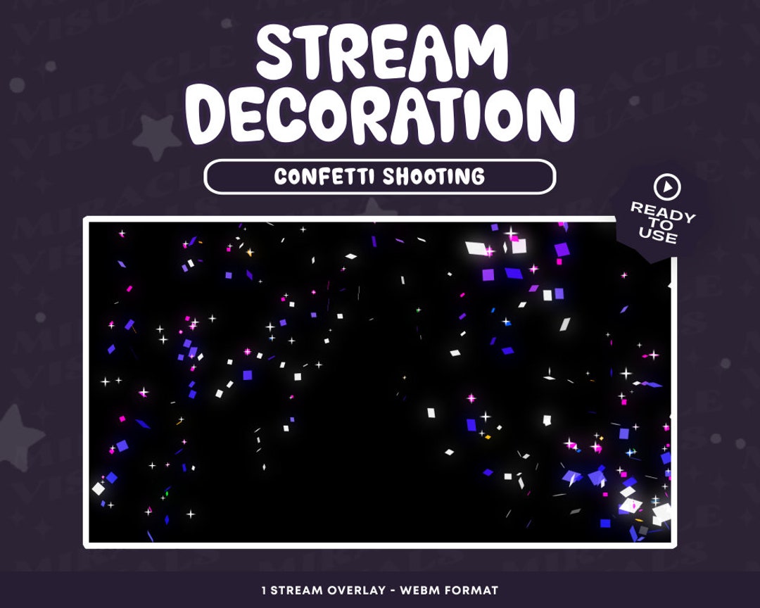 Confetti Shooting Animated Stream Decoration / Congraducation ...