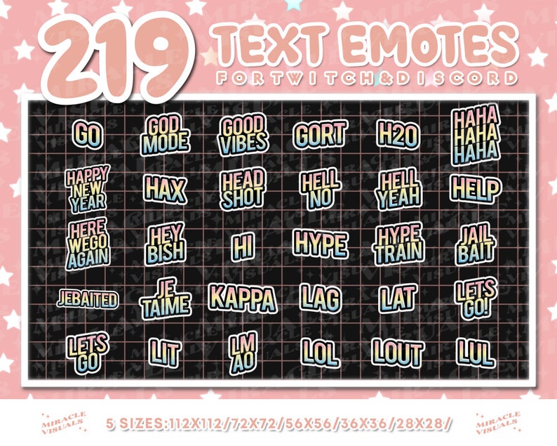 Twitch Text Emotes / Discord Emotes Bundle / Meme Emotes / - Etsy