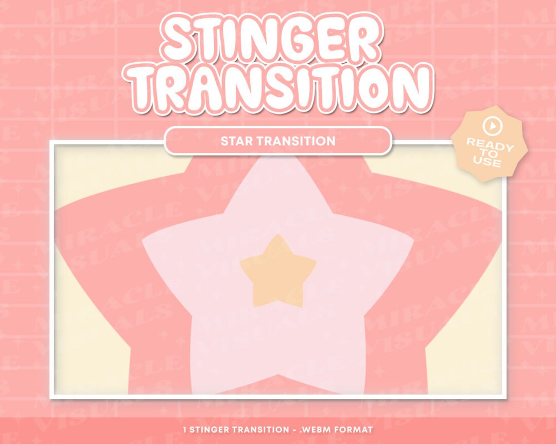 Pastel Star Stream Transition/ Twitch Stream Stinger Transition ...