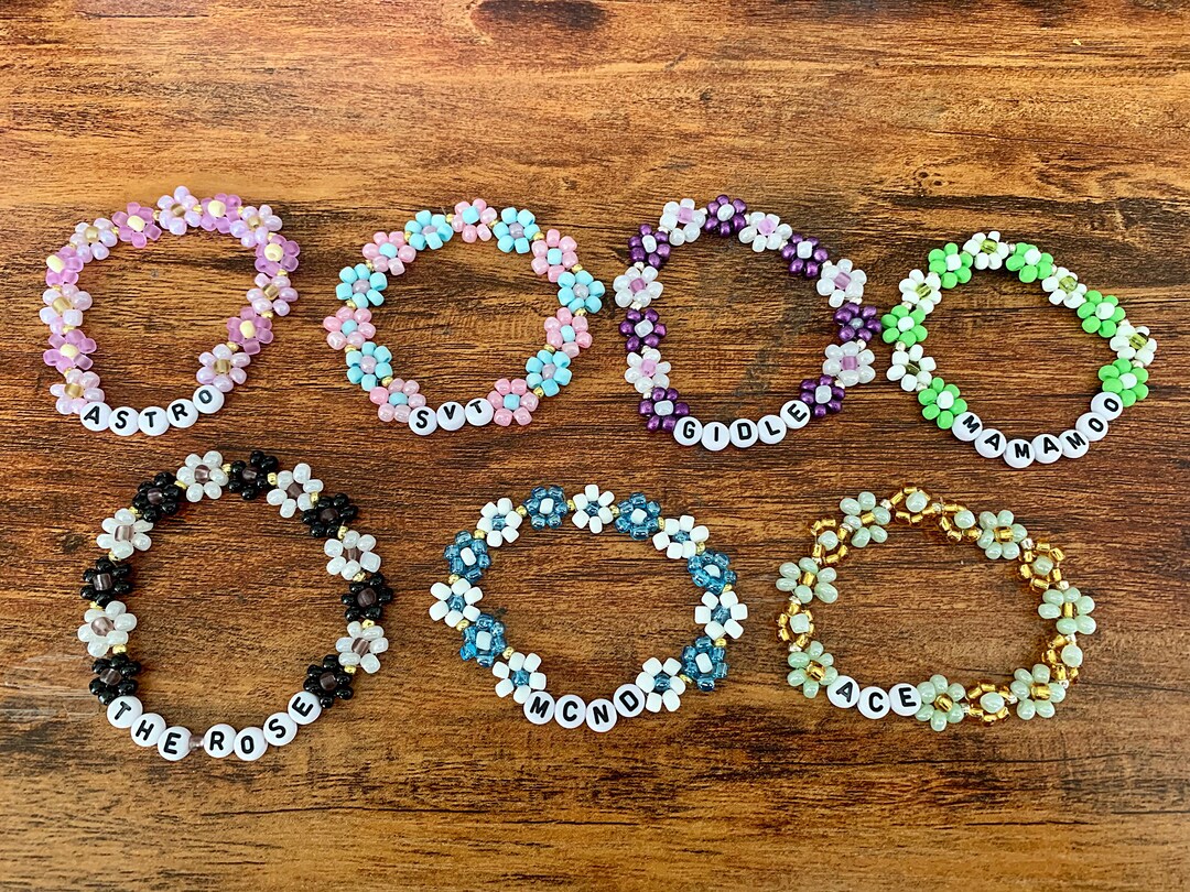 Kpop Flower Pattern Bracelets V.2 - Etsy