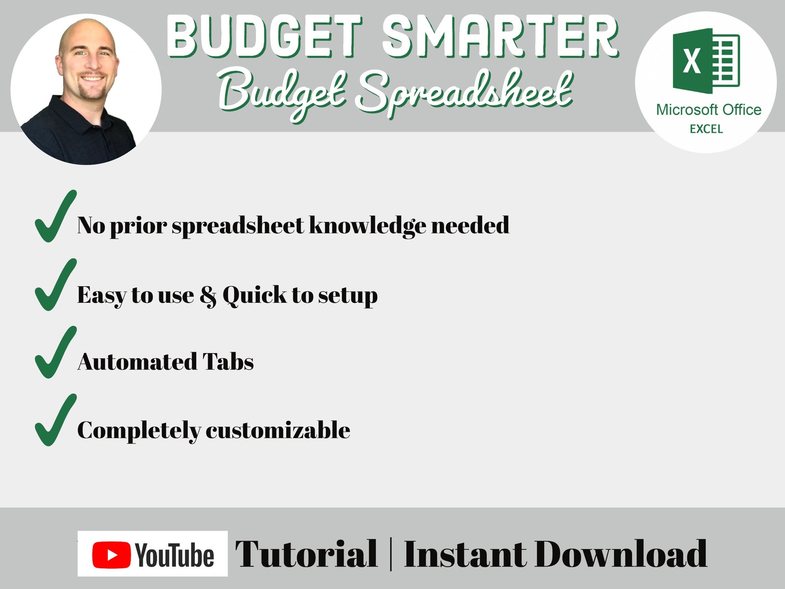 Microsoft Excel Budget Spreadsheet | Budget Smarter - Etsy