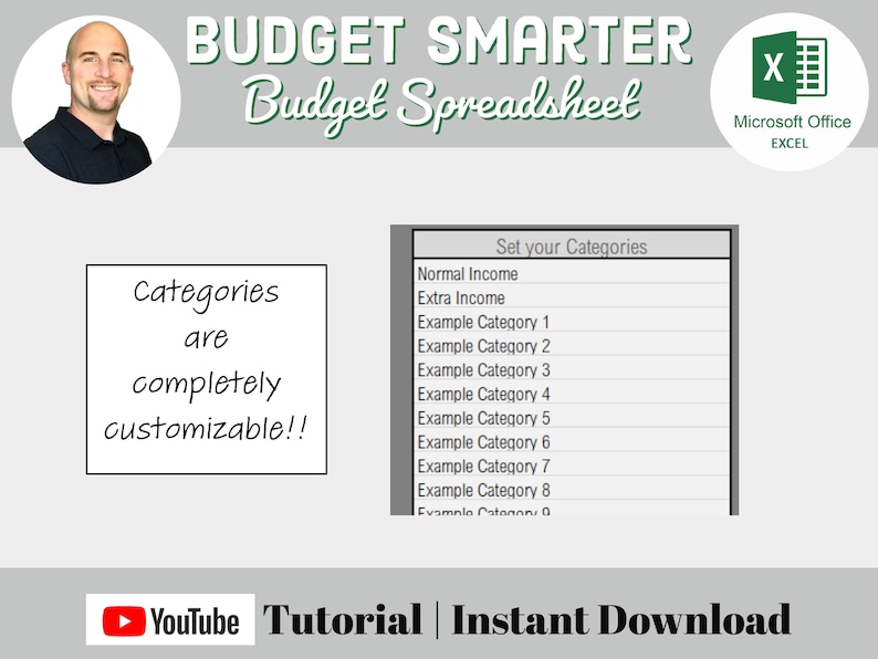Microsoft Excel Budget Spreadsheet | Budget Smarter - Etsy