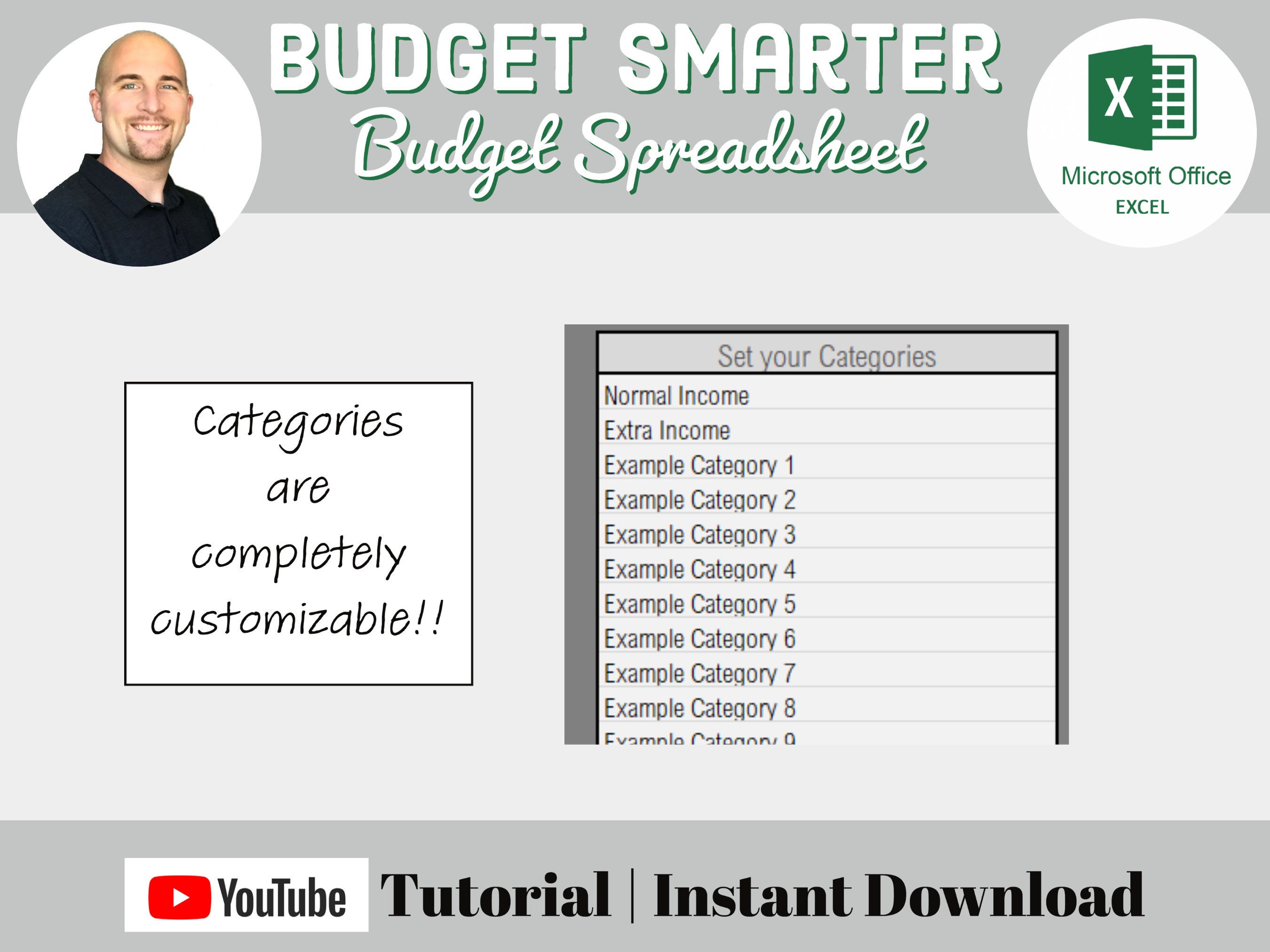 Microsoft Excel Budget Spreadsheet Budget Smarter - Etsy Canada