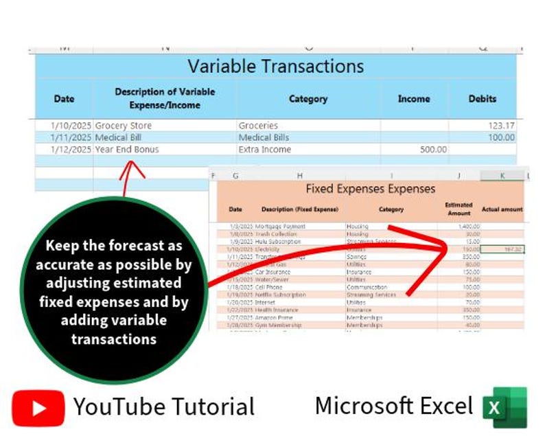 2025 Budget Smarter Excel Template - Etsy