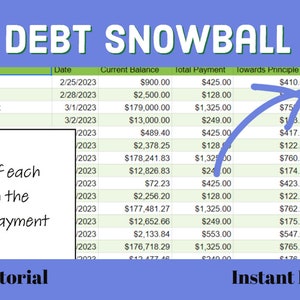 Debt Snowball | Excel Version - Etsy