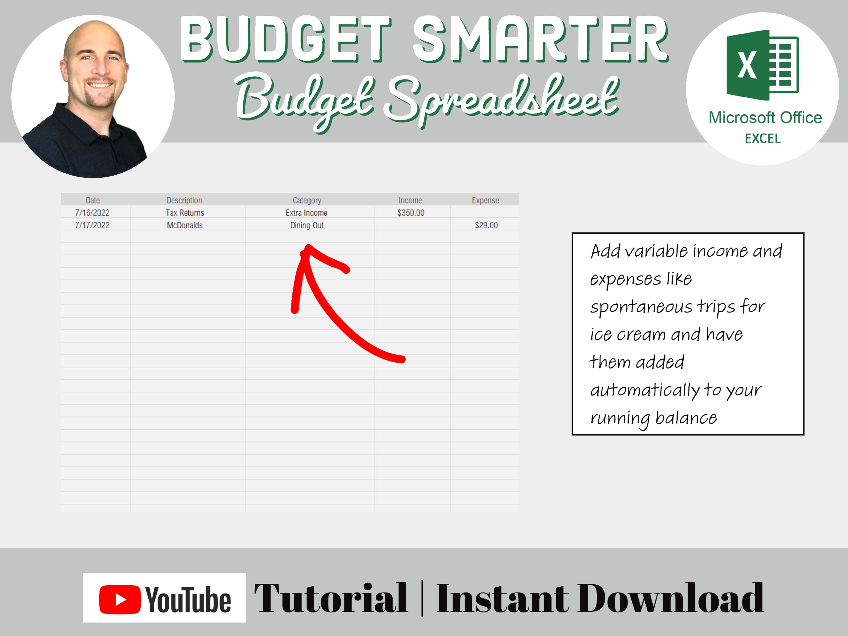 Microsoft Excel Budget Spreadsheet | Budget Smarter - Etsy