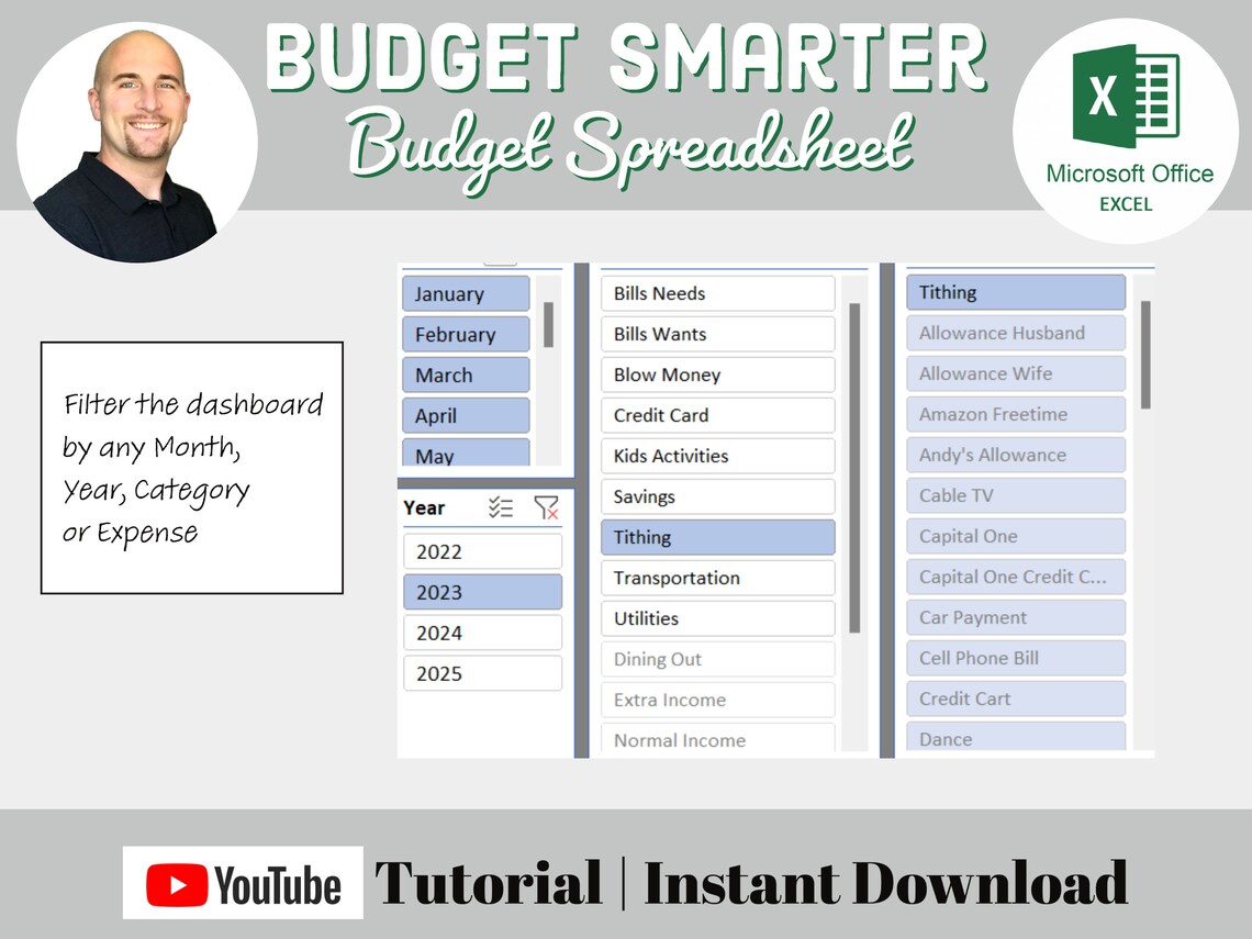 Microsoft Excel Budget Spreadsheet Budget Smarter Etsy Singapore Microsoft Excel Budget Spreadsheet Budget Smarter Etsy Singapore