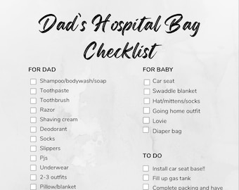 Dad Hospital Bag - Etsy