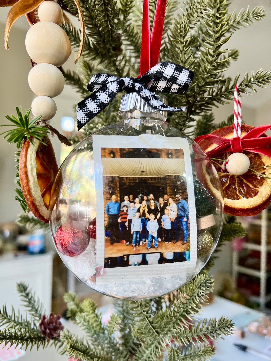 Personalized Holiday Polaroid Photo Ornaments - Etsy