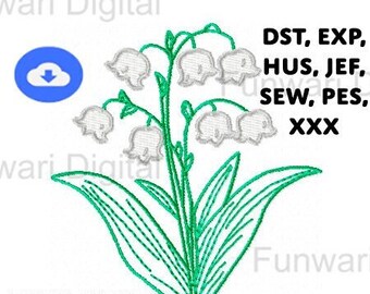 Lily of the Valley Embroidery - Etsy