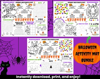 Halloween Activity Mat - Etsy