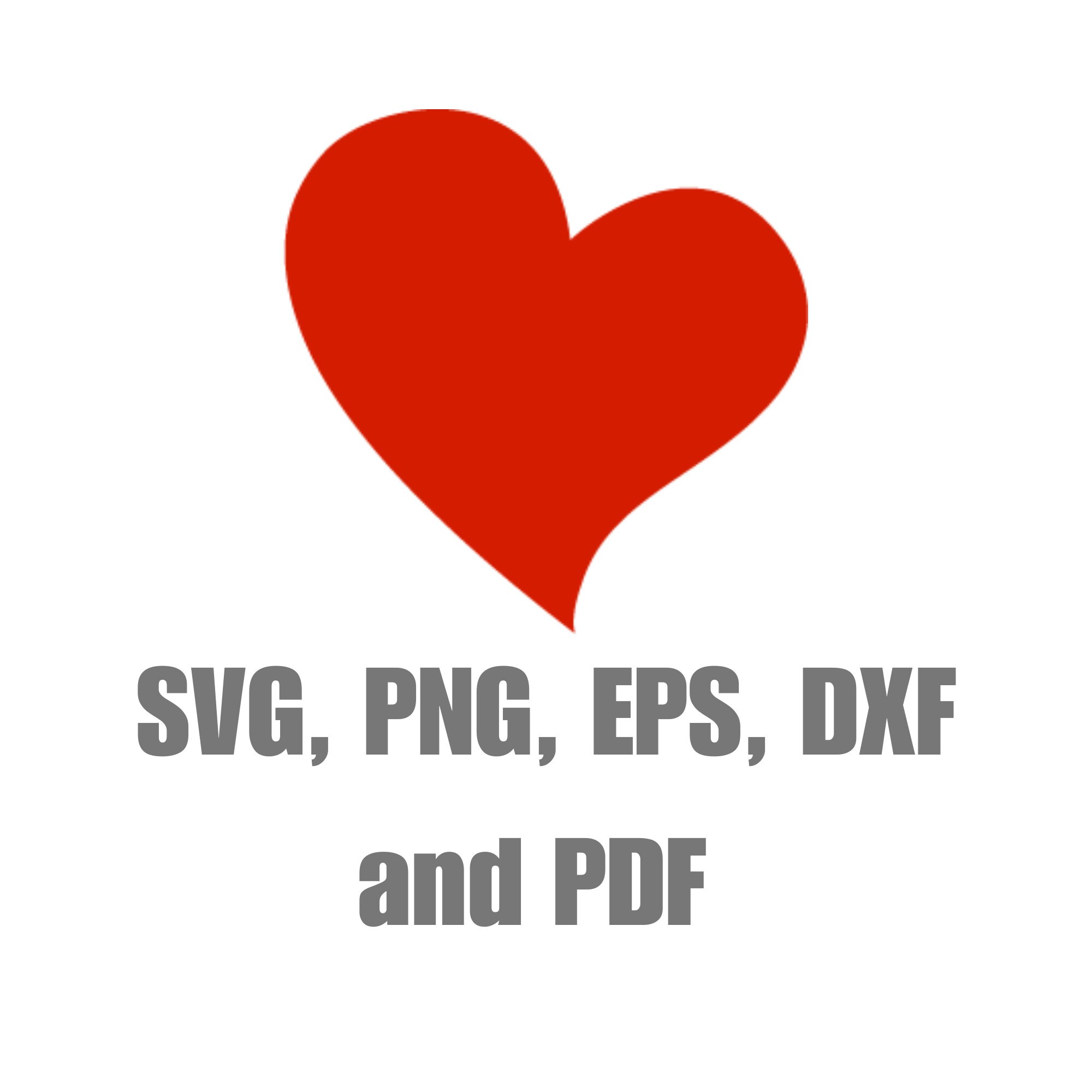 Super Cute Love Heart DIGITAL DOWNLOAD | Svg Png Dxf Eps Pdf | Instant ...