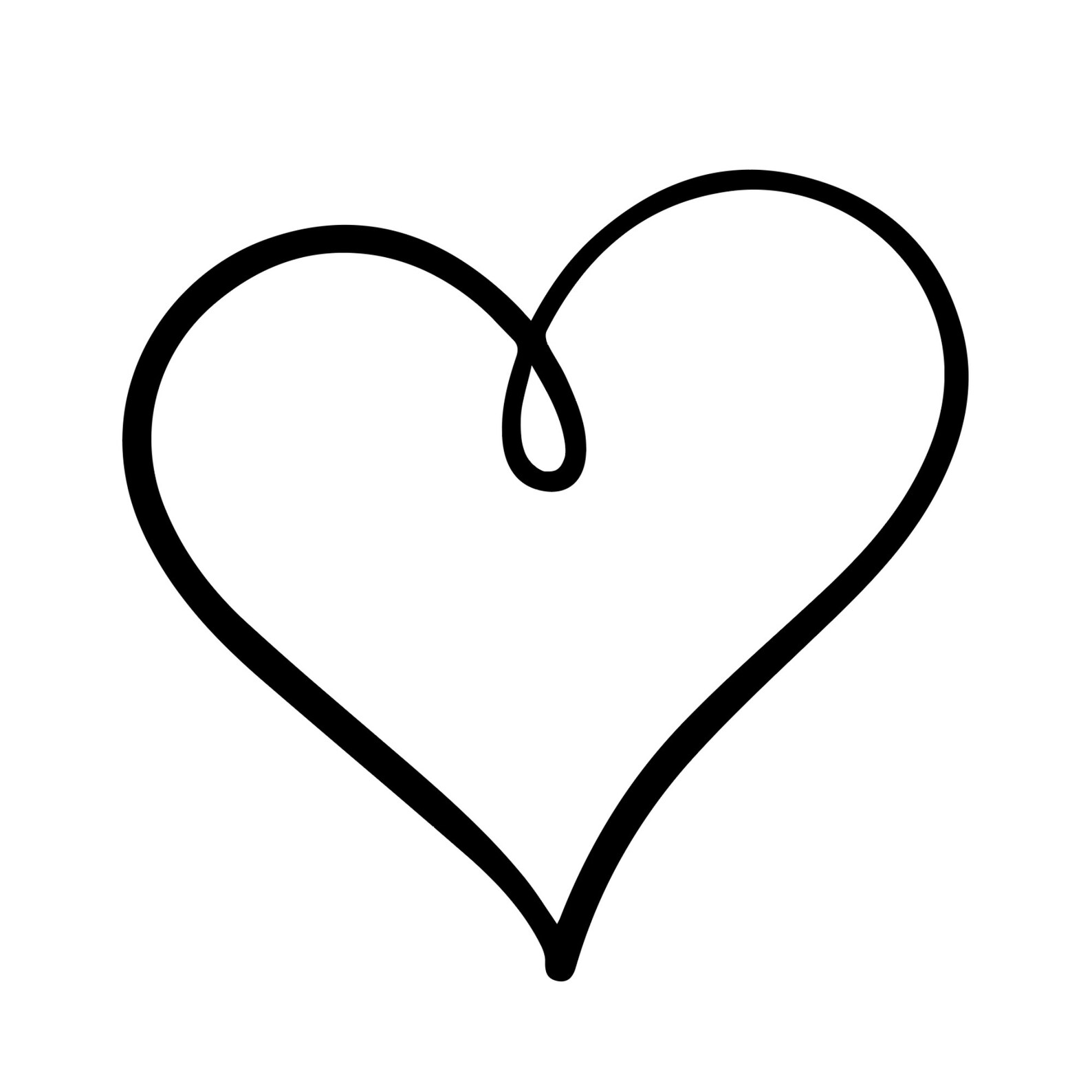 Looped Heart Design - 10pk Instant Downloads in Black & White 2-SVG, 2 ...