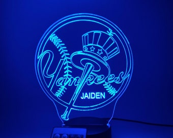 Handmade Personalized Baseball Sign, Custom Team Name Sign, With Metal ...