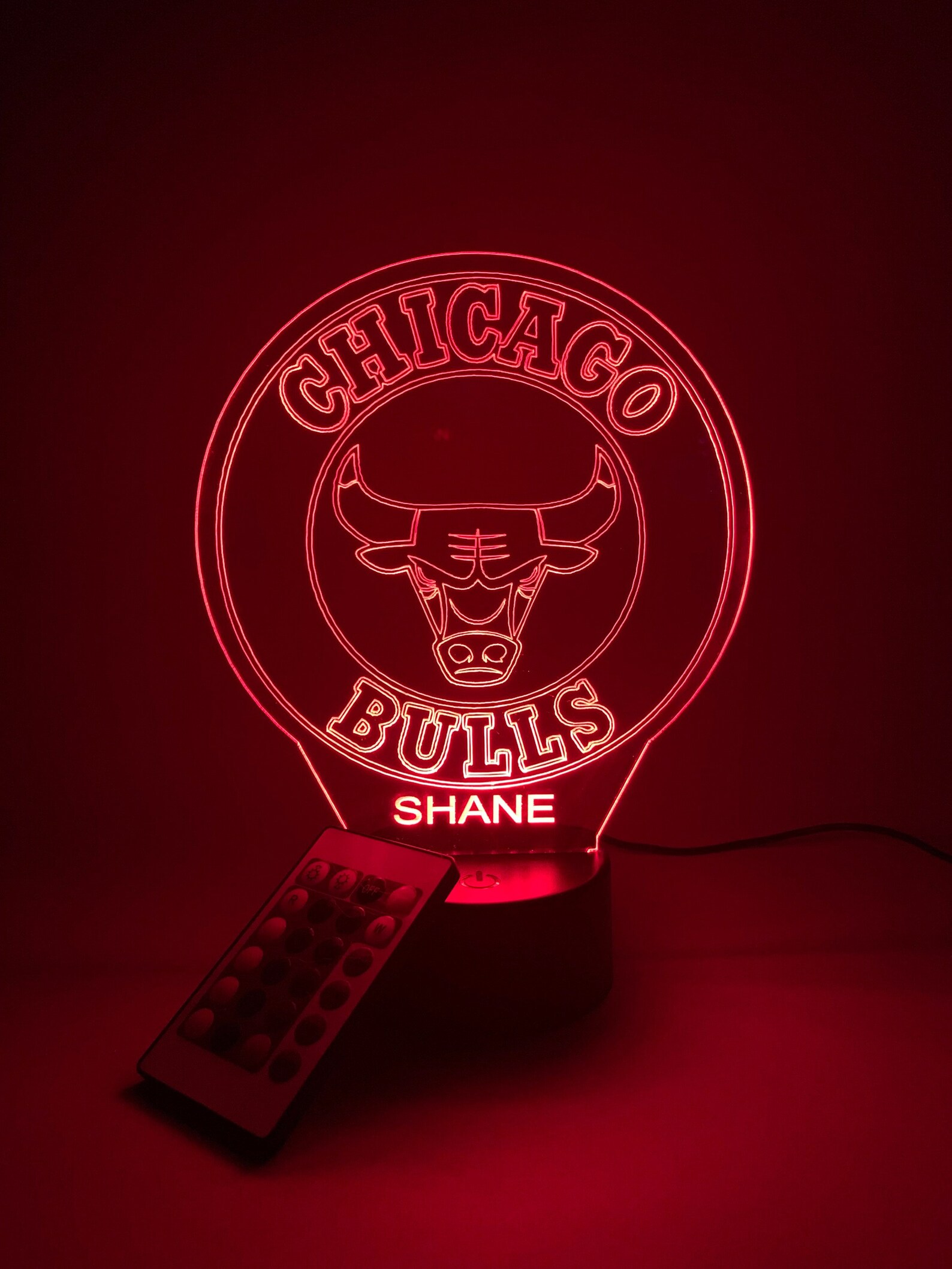 Chicago Bulls 3D Lamp Personalized - Etsy