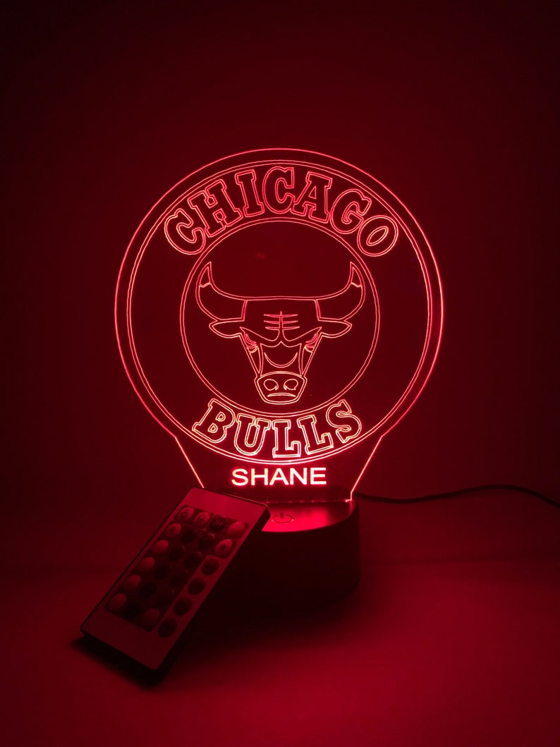 Chicago Bulls 3D Lamp Personalized - Etsy