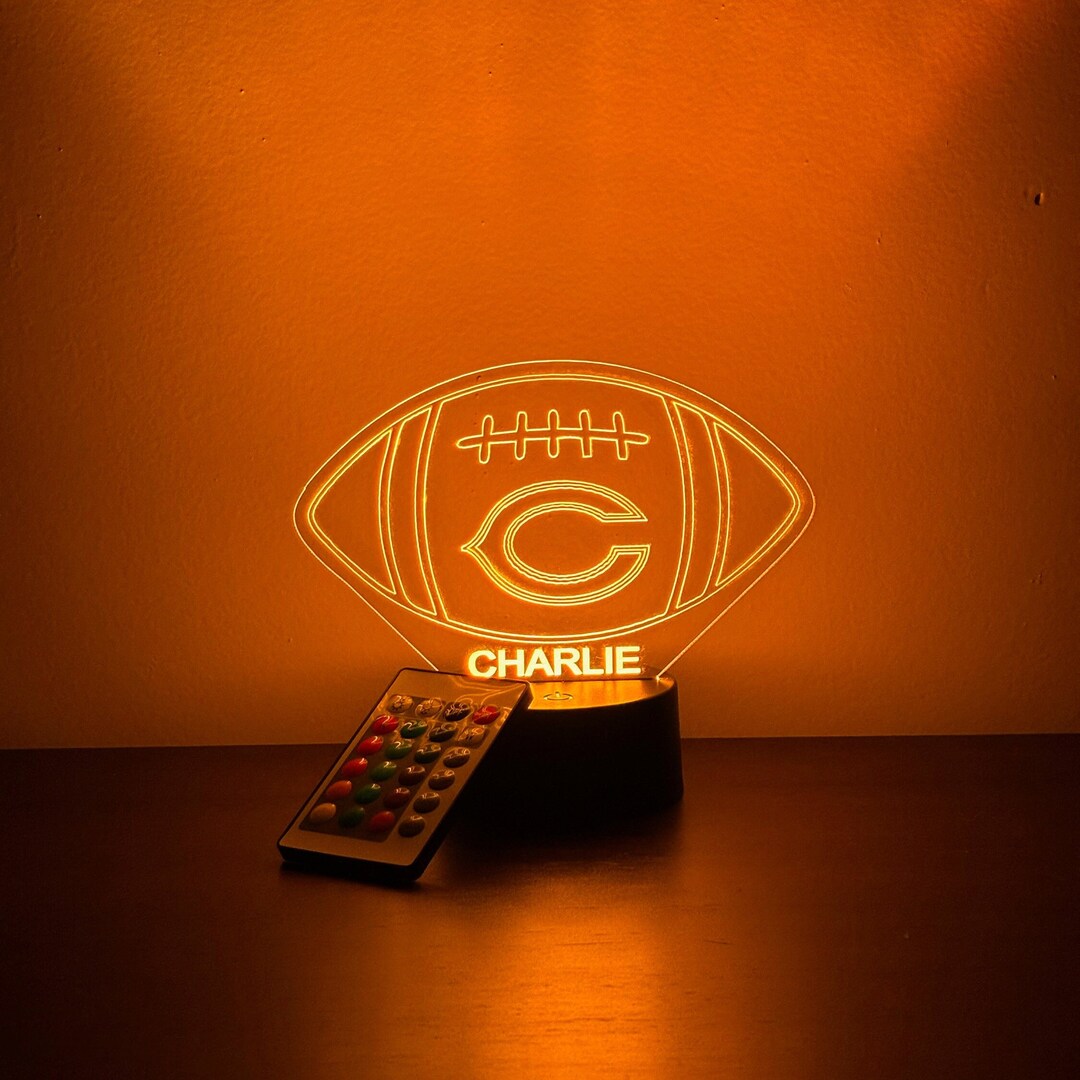 Chicago Bears 3D Lamp Personalized - Etsy