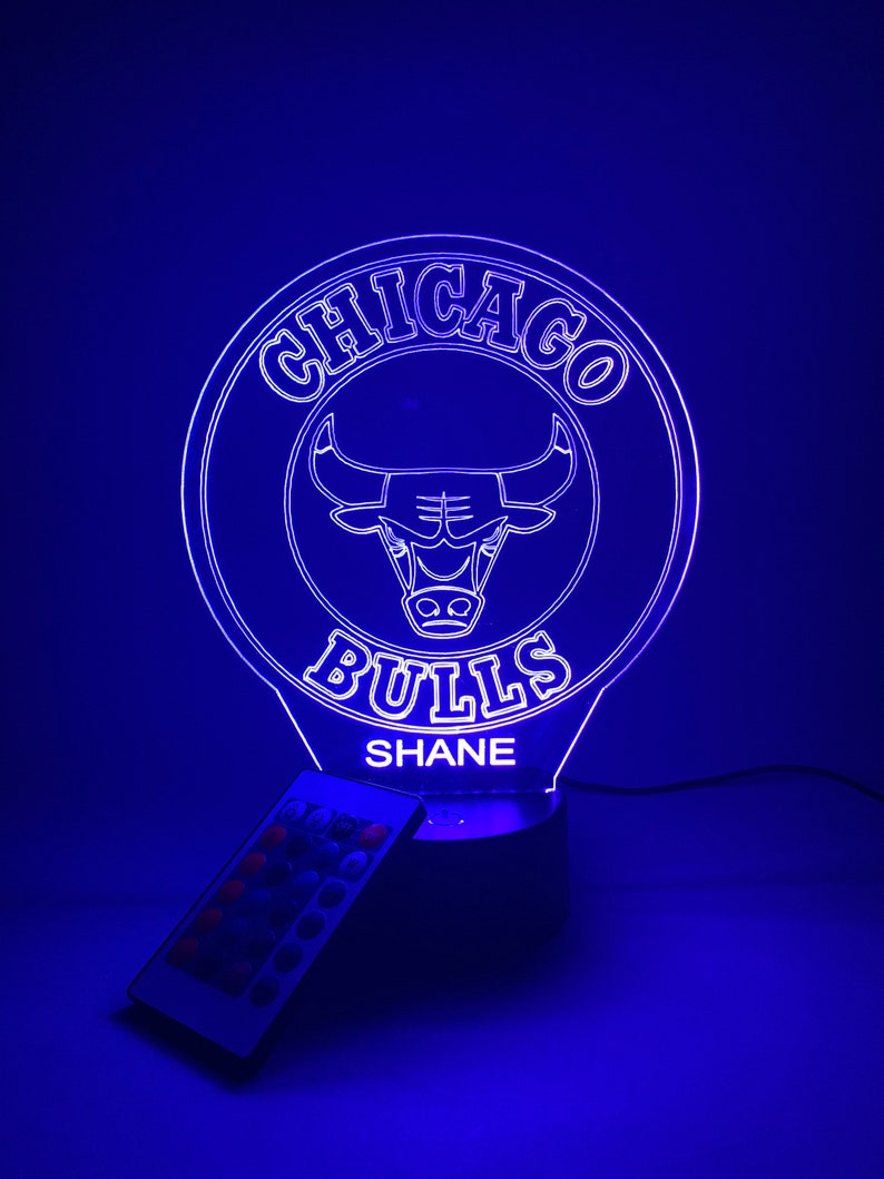 Chicago Bulls 3D Lamp Personalized - Etsy